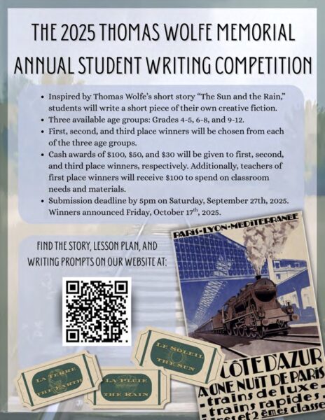 Student Writing Competition – Thomas Wolfe Memorial